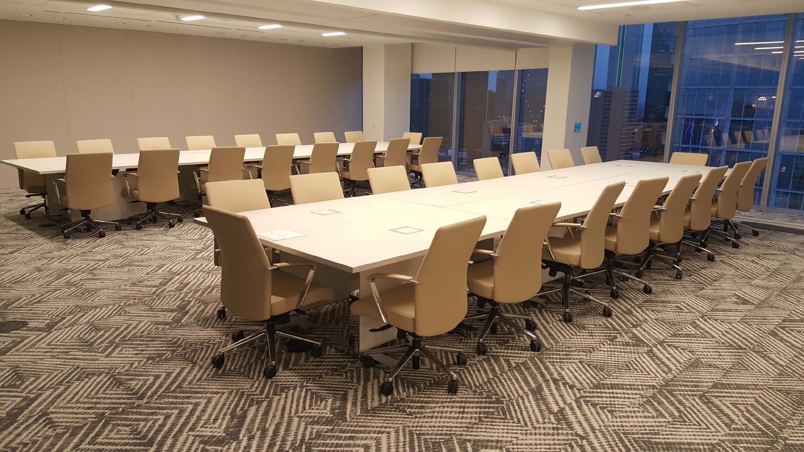 Approach | Reconfigurable Table | Custom | Satin Glass Top | Brushed ...