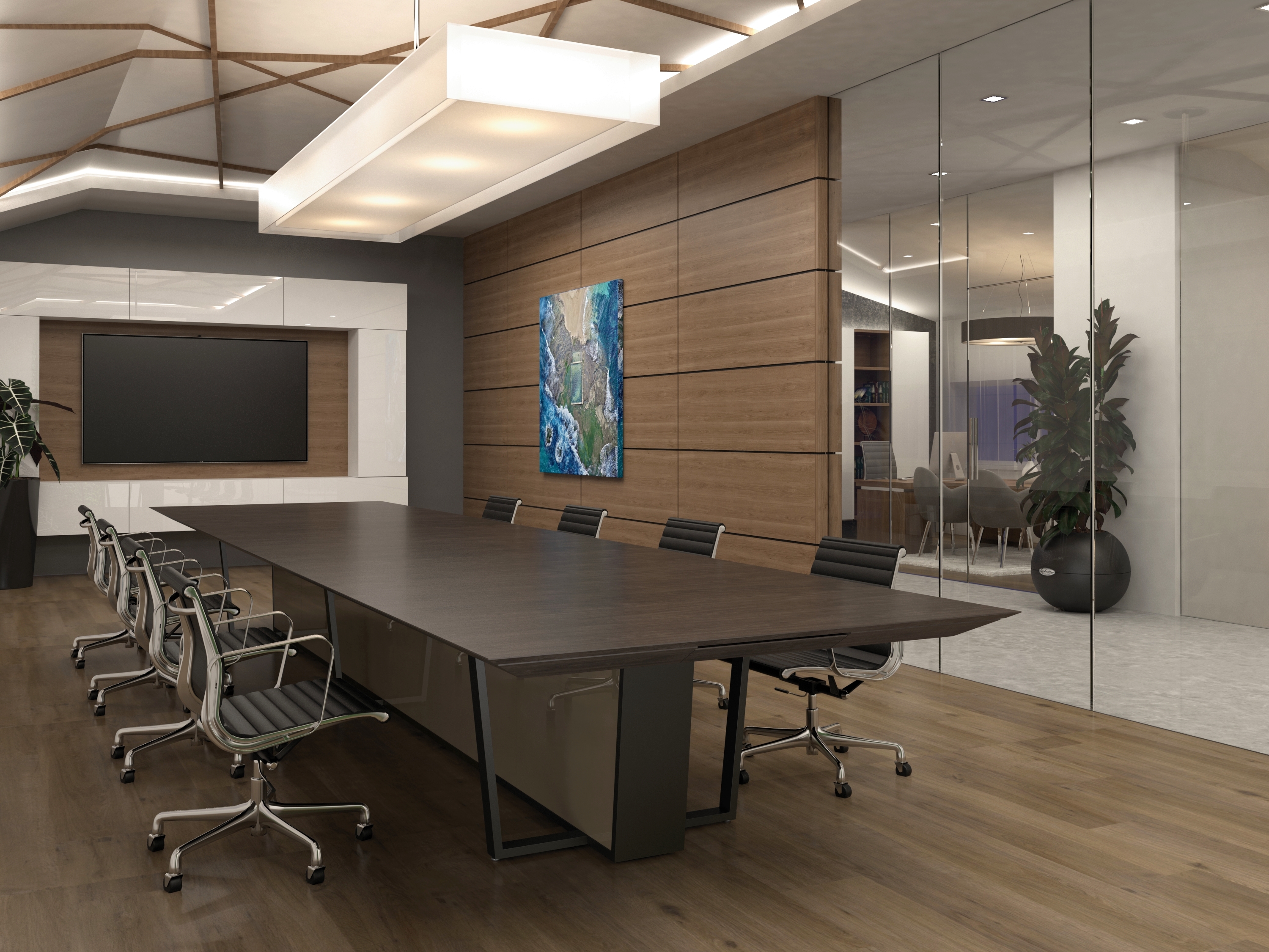Crossbeam | Conference Table | Portobello Oak Veneer Top | : AC05 ...