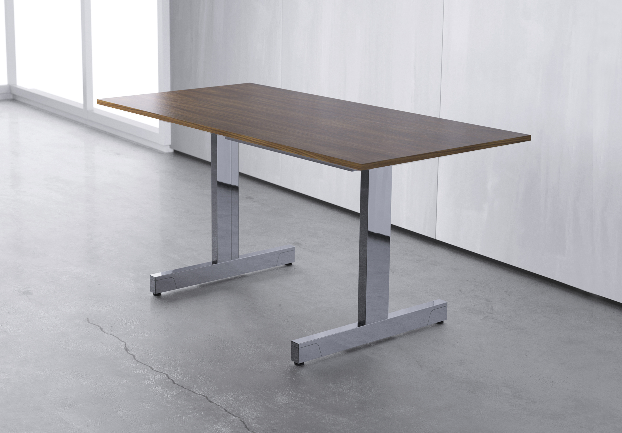 Fleet | Training Table | Veneer Top | Inset-Mounted T-Leg | Nucraft Assets