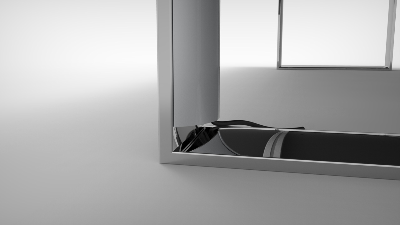 Flow | Polished Chrome Hoop Leg | Wire Management | Nucraft Assets