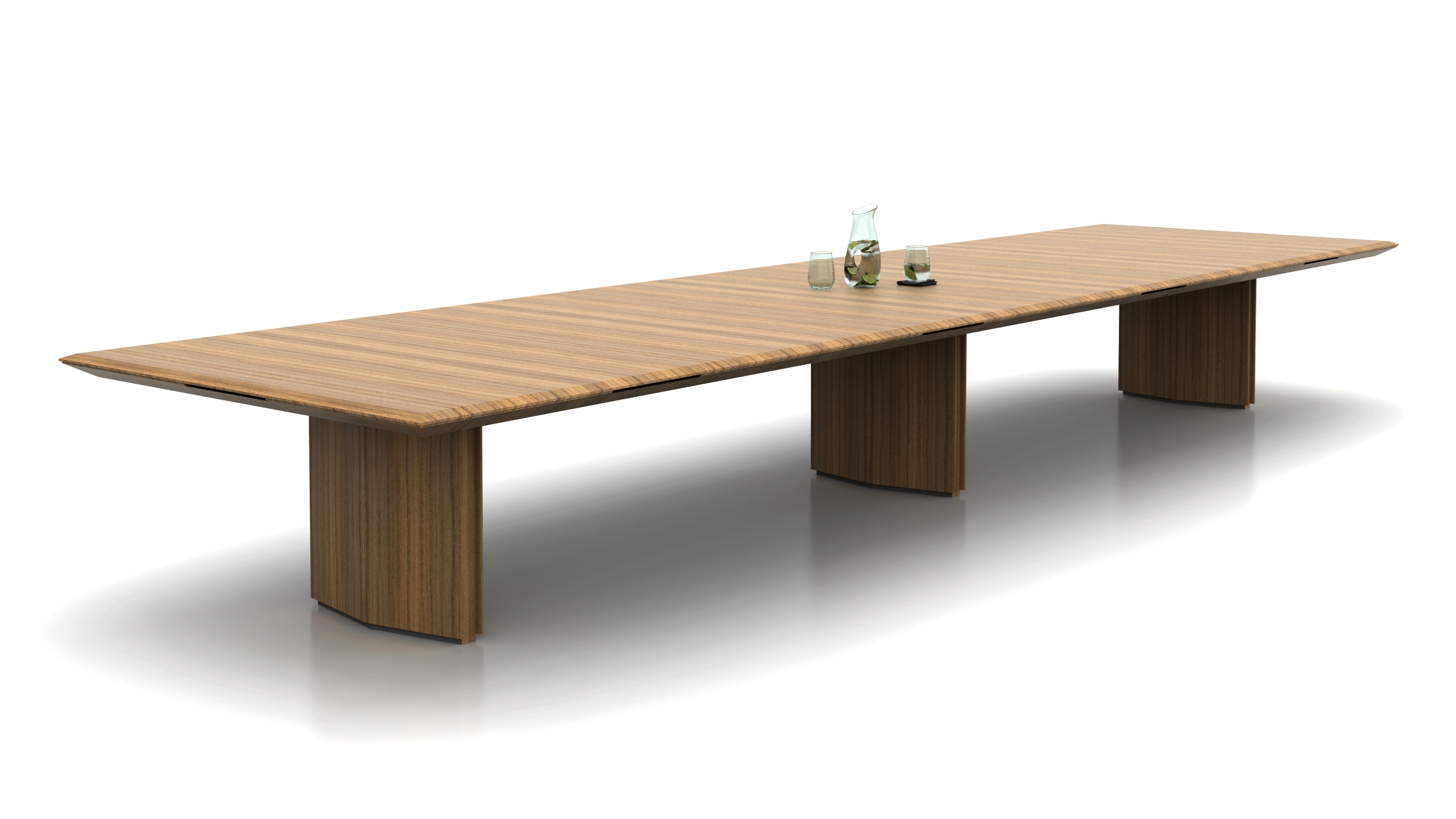 Ascari | Conference Table | Canyon Paldao Veneer Rectangle Top with ...