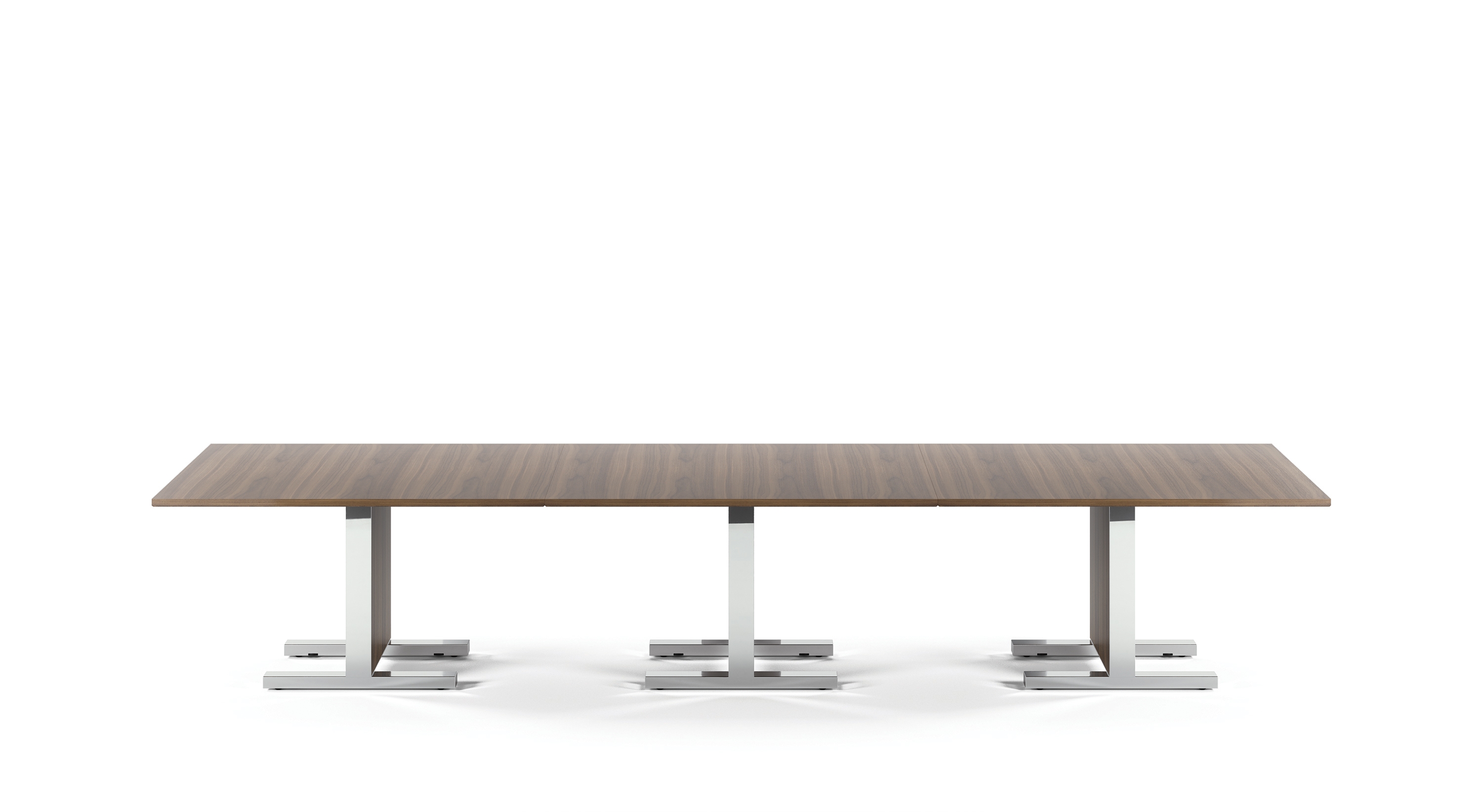 Approach | Reconfigurable Tables | Veneer | Polished Chrome Base ...