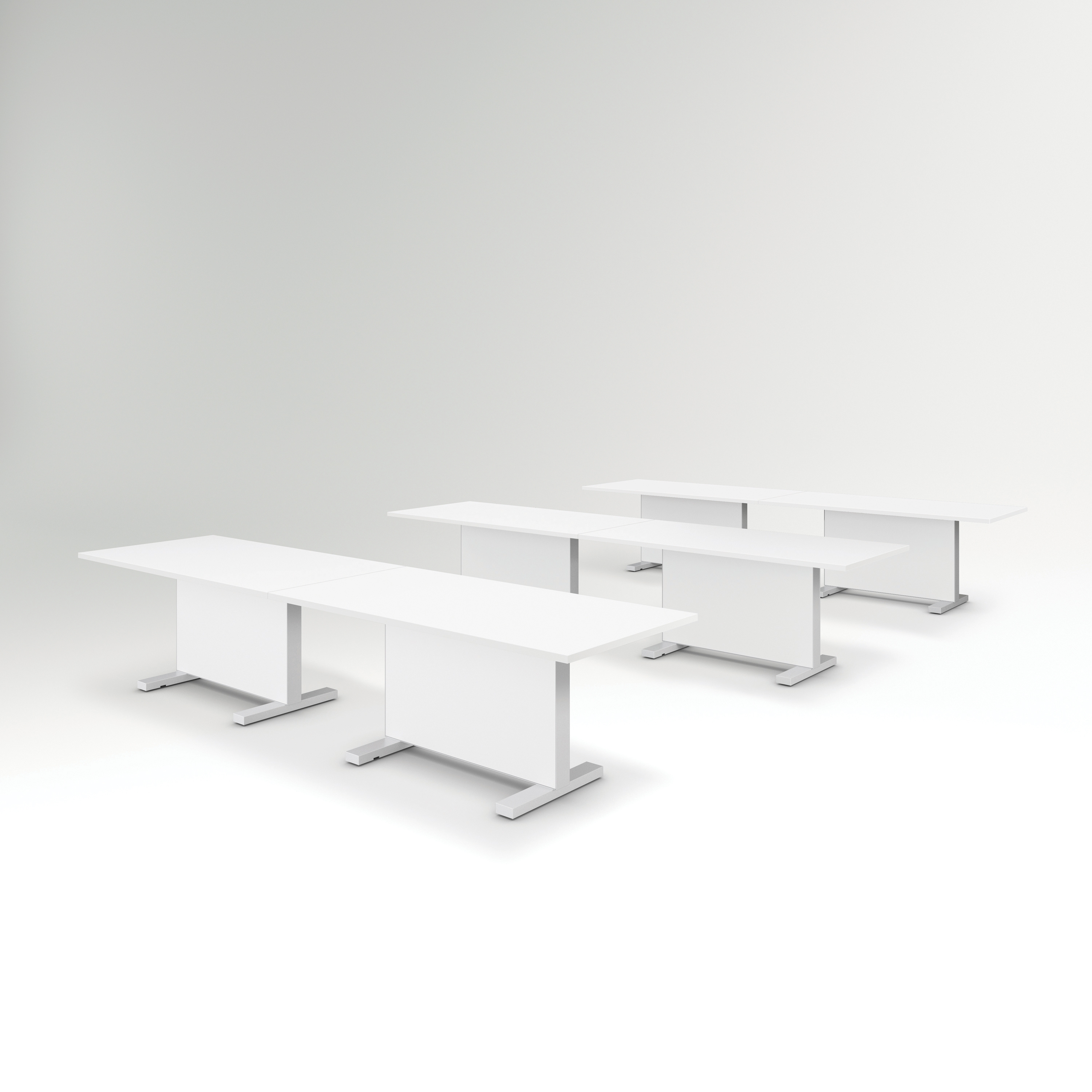 Approach | Reconfigurable Tables | Bright White Laminate Table ...
