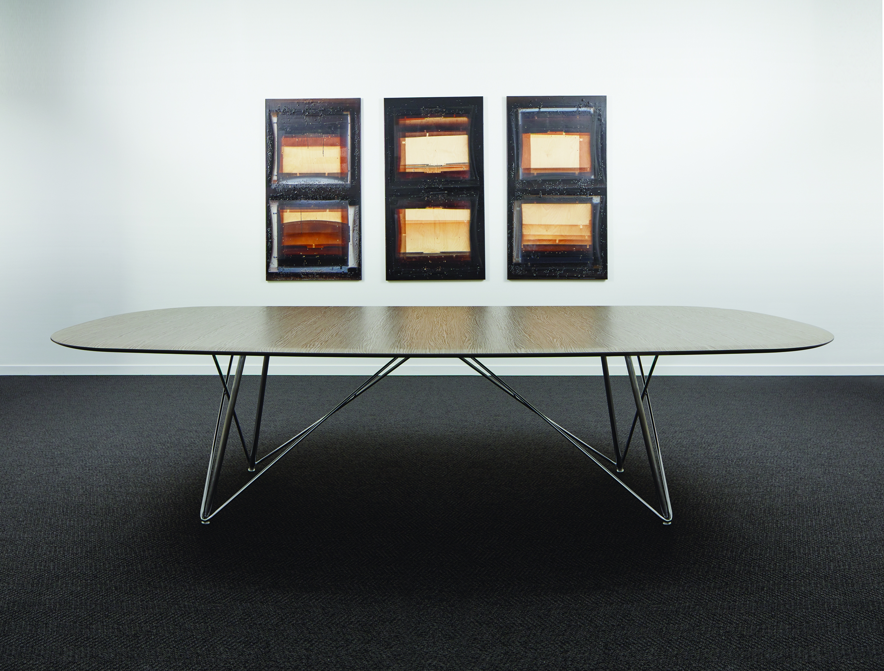 Baja | Conference Table | Soft Rectangle Custom Veneer Top | Polished ...