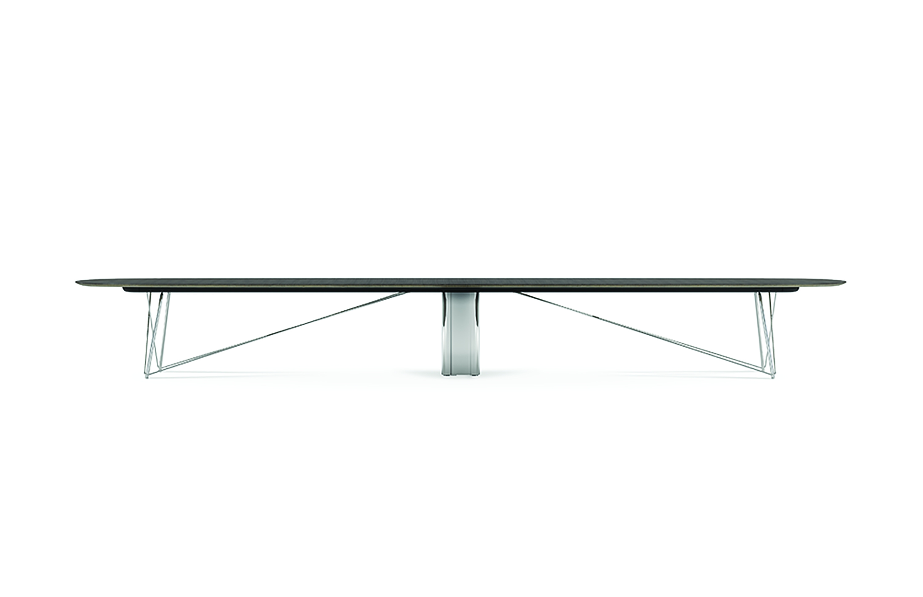 Baja | Conference Table | Bramble Rift Cut Oak Veneer| Wire Frame Base ...