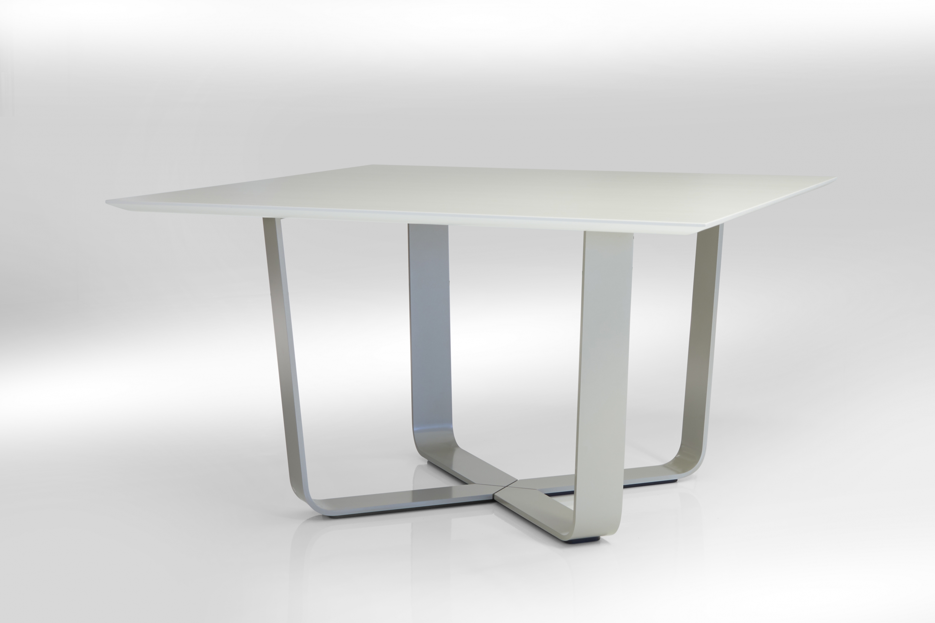 Baja | Meeting Table | Square White Ash Laminate Top | Burnished ...