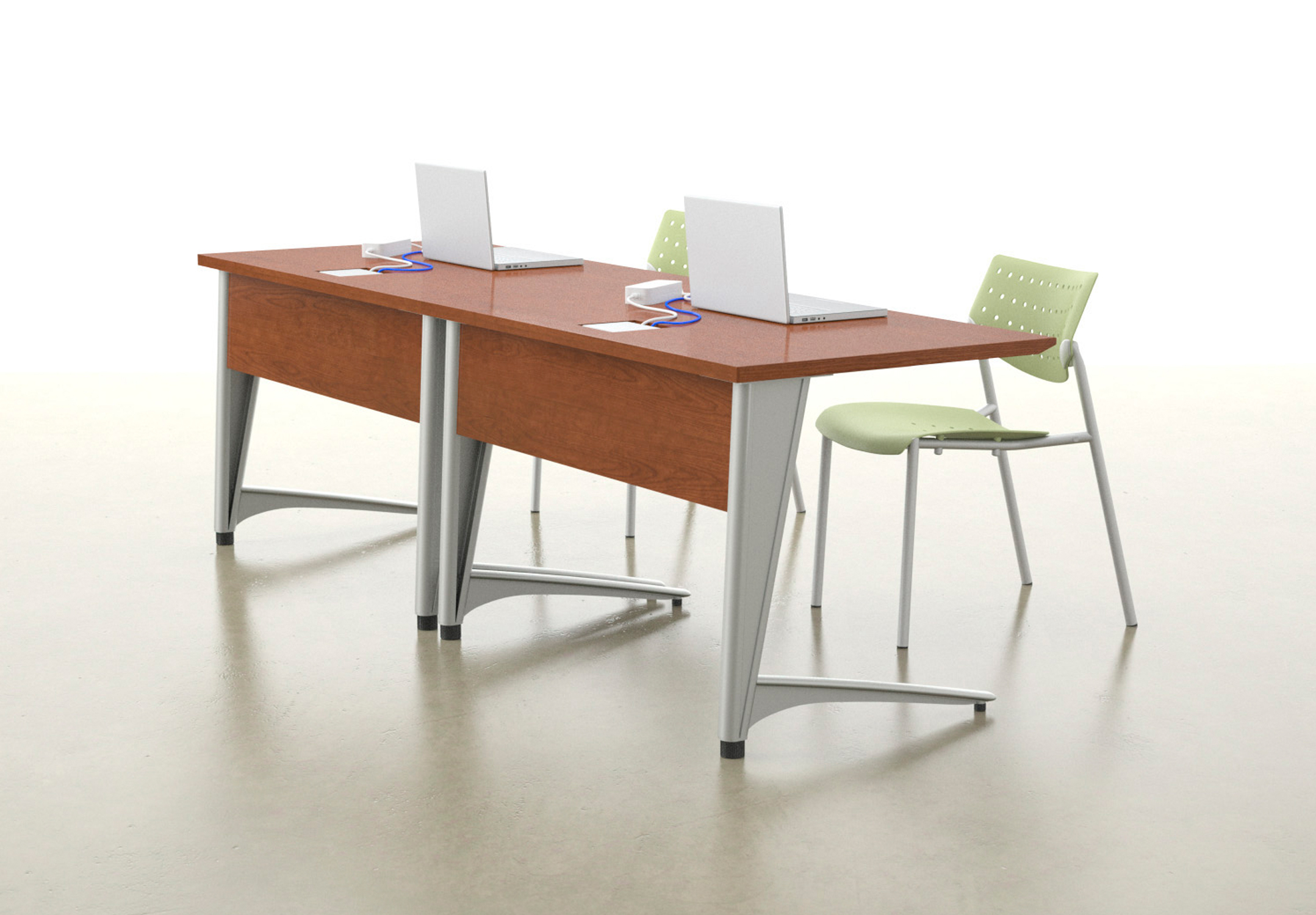 Saber | Training Table | G20 Sherry Veneer Top | Foil Powdercoat Leg ...