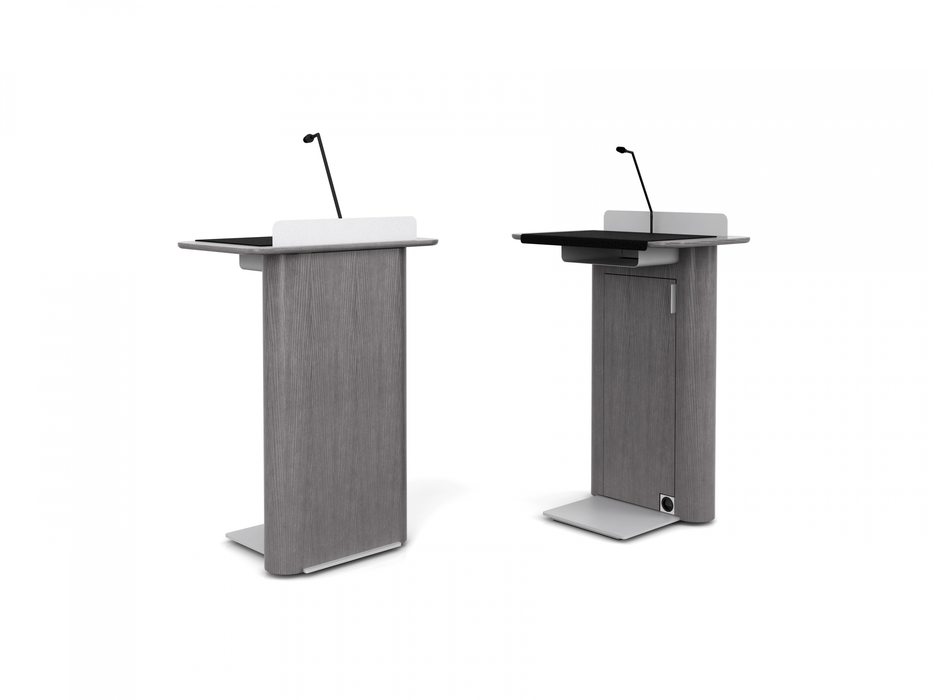 Summit Lectern | Height Adjustable | Char Ash Veneer | Foil Powder Coat ...