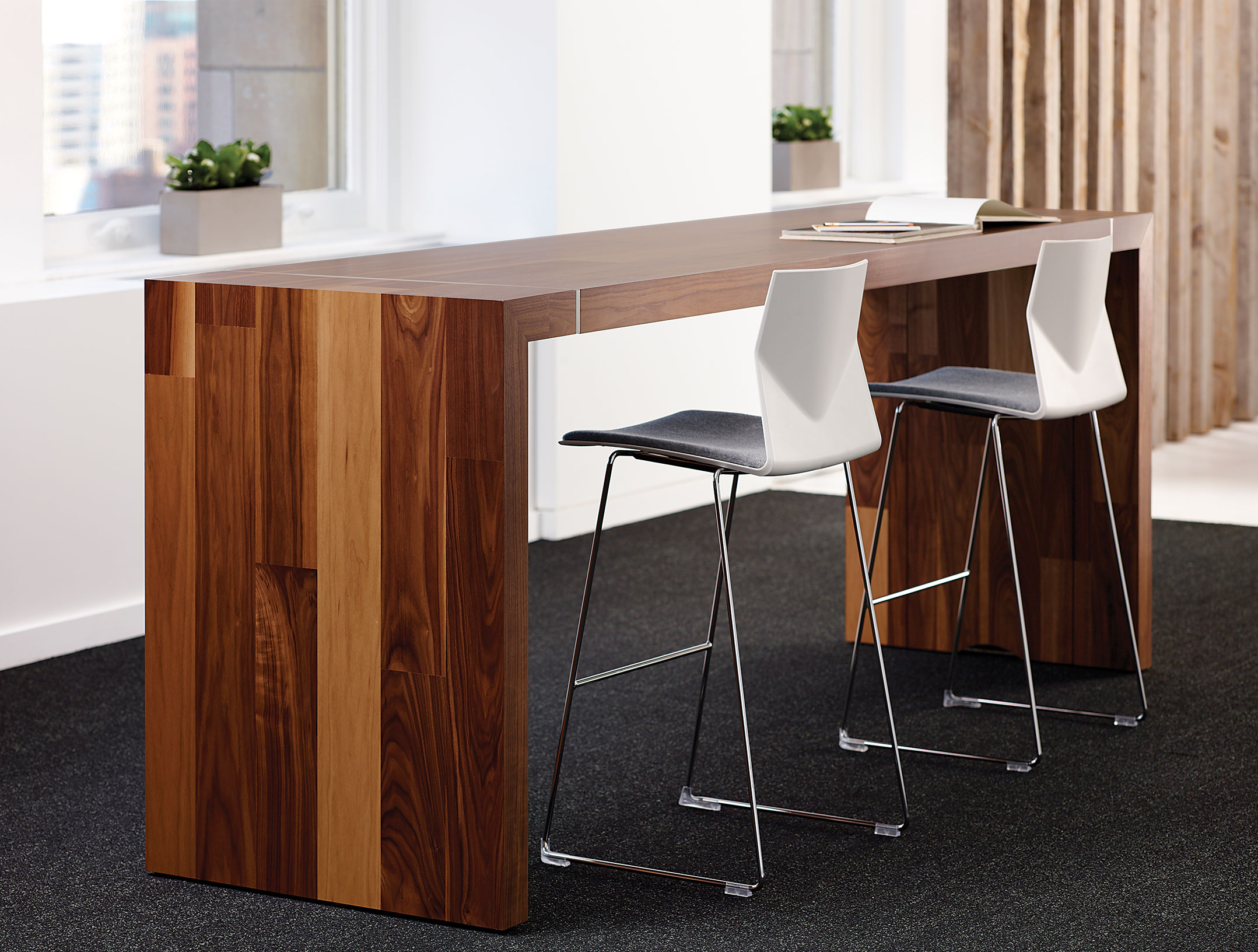 Tesano | Community Table | Planked Veneer | Standing Height | Nucraft ...