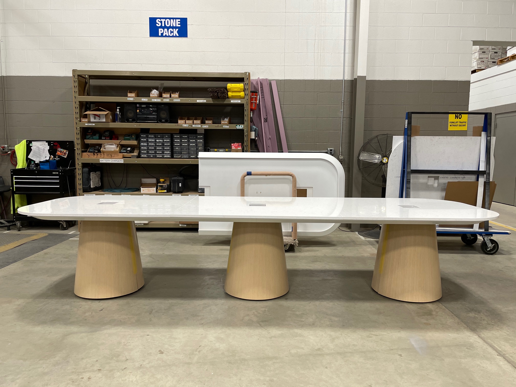 Custom Conference Table | Rounded Rectangle | Veneer Cone Base | 1 ...