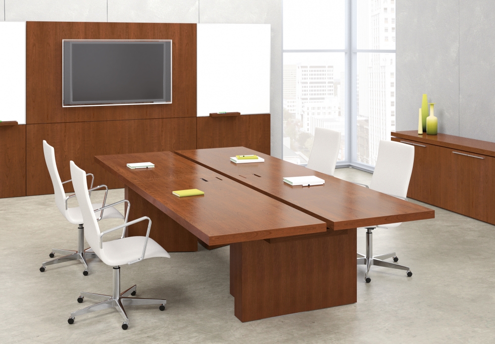 Neos | Conference Table | G95 Spring Cherry Veneer | Articulating Table ...