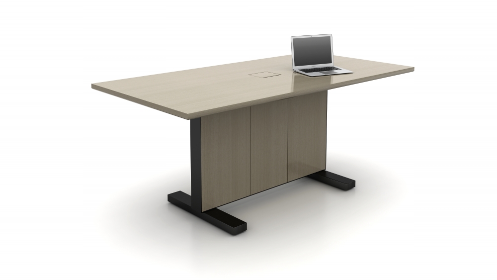 Approach | Reconfigurable Table | 72” x 36” | Silver Birch Linea Veneer ...